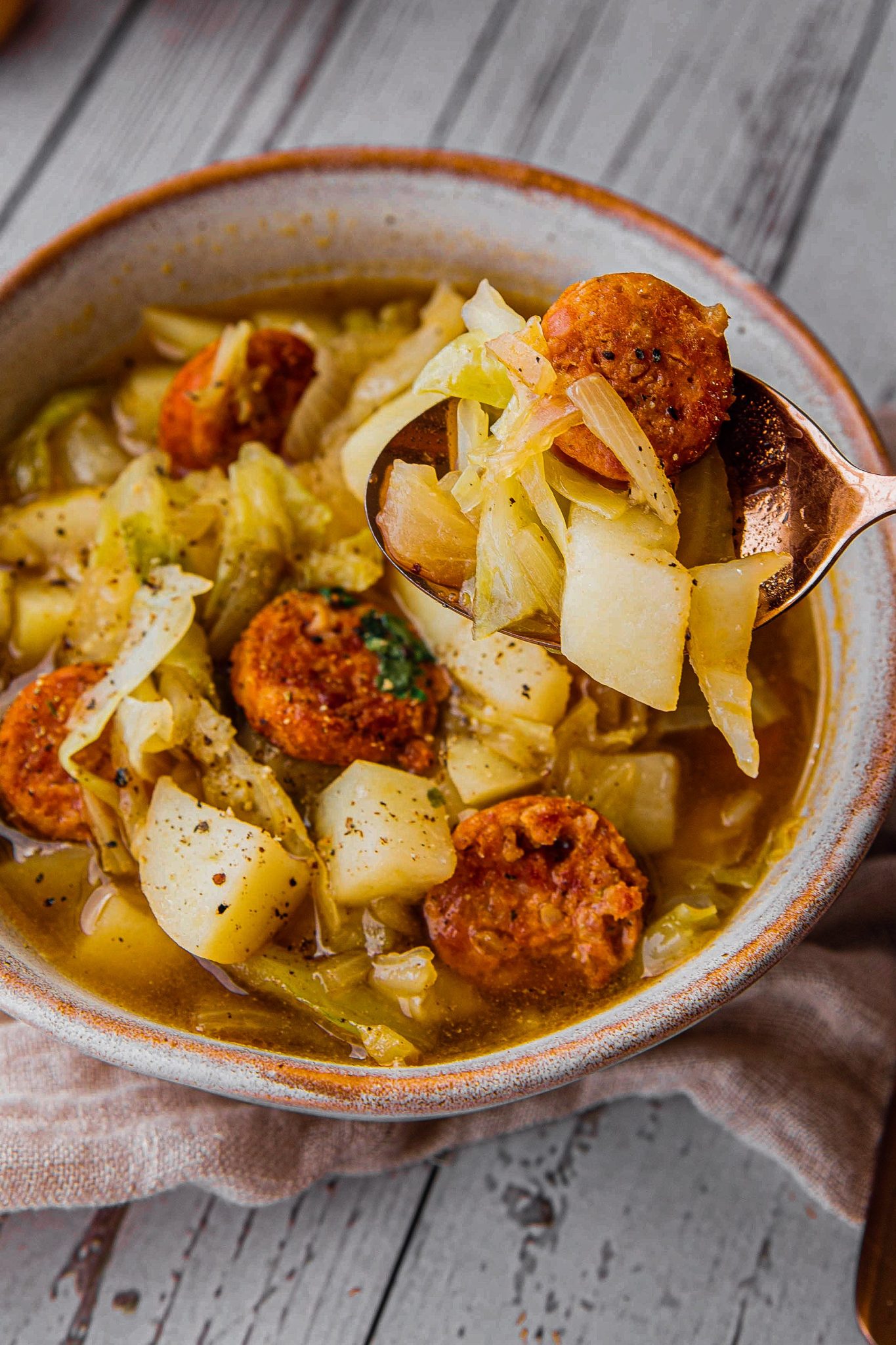 Polish Kielbasa and Cabbage Soup - Sweet Pea's Kitchen