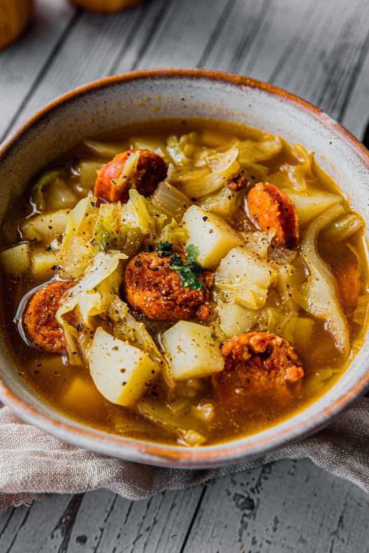 Polish Kielbasa and Cabbage Soup - Sweet Pea's Kitchen