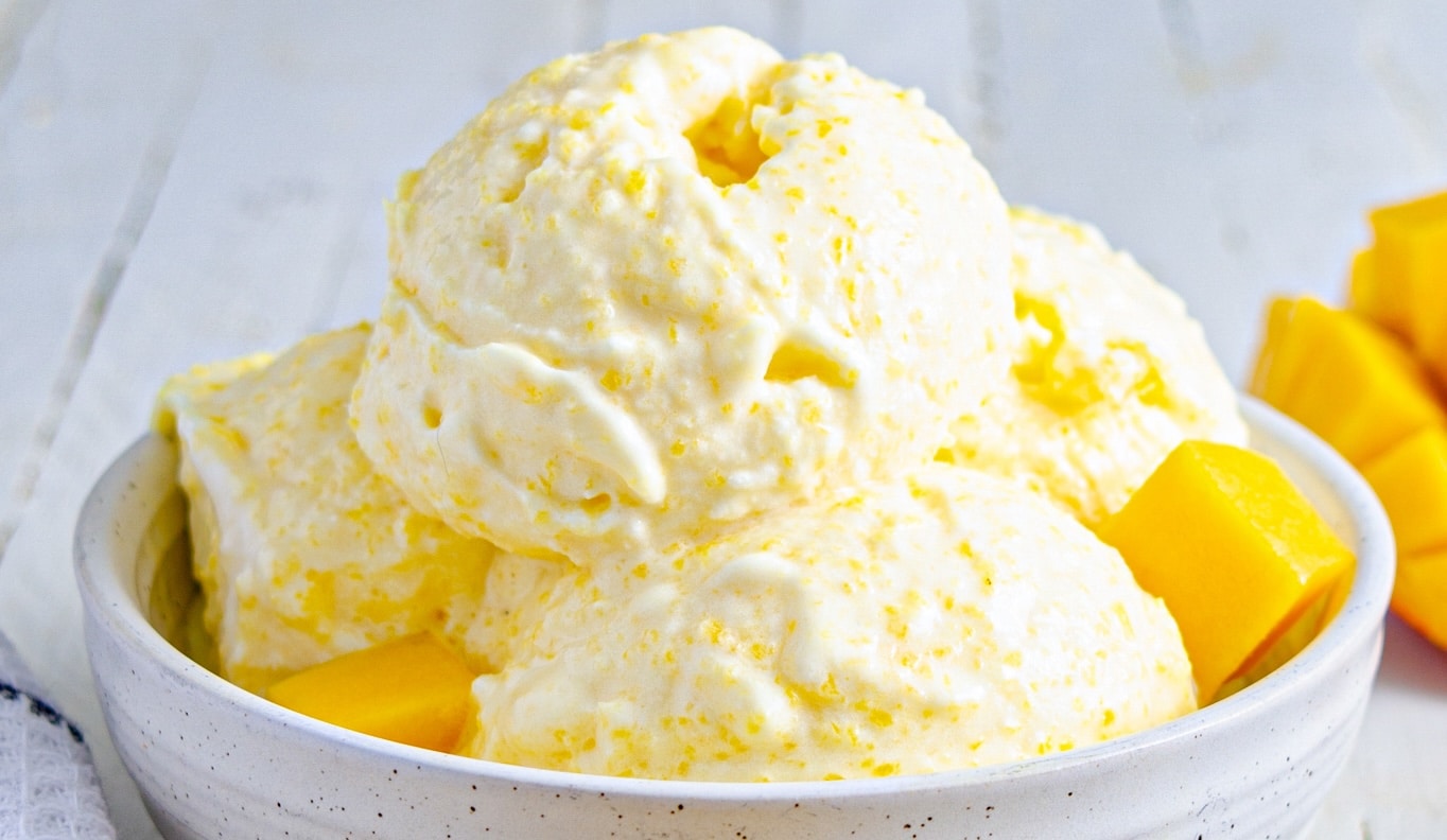 Mango Ice Cream - Sweet Pea's Kitchen